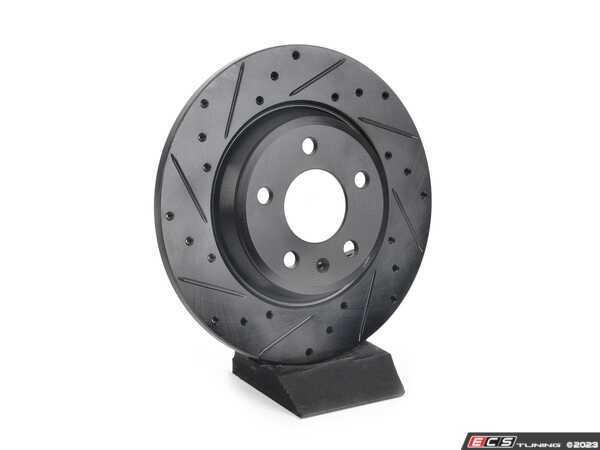 ECS - 8K0615601M-XS-L - Rear V5 Drilled & Slotted VAG Brake Rotor ...