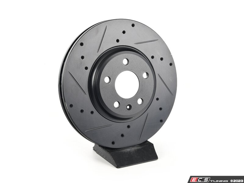 ECS - 8K0615301A-XS-L - Front V5 Drilled & Slotted VAG Brake Rotor ...