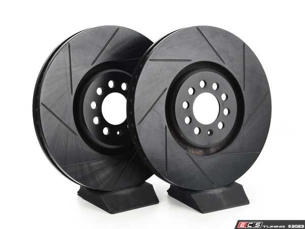 ECS - 8N0615301B-S - Front V5 Slotted Brake Rotors - Set (334x32)