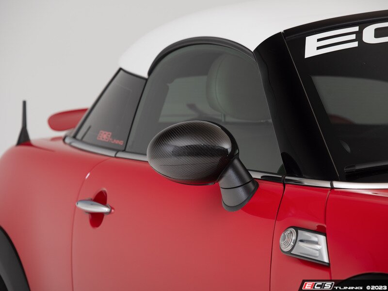 ECS - 51160415376CFPF - JCW Style Carbon Fiber Mirror Cap Clip In ...