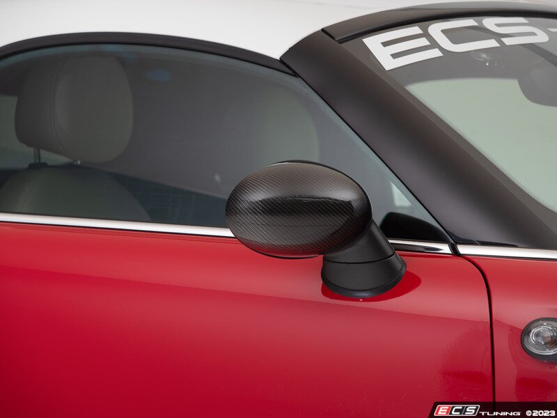 ECS - 51160415376CFPF - JCW Style Carbon Fiber Mirror Cap Clip In ...