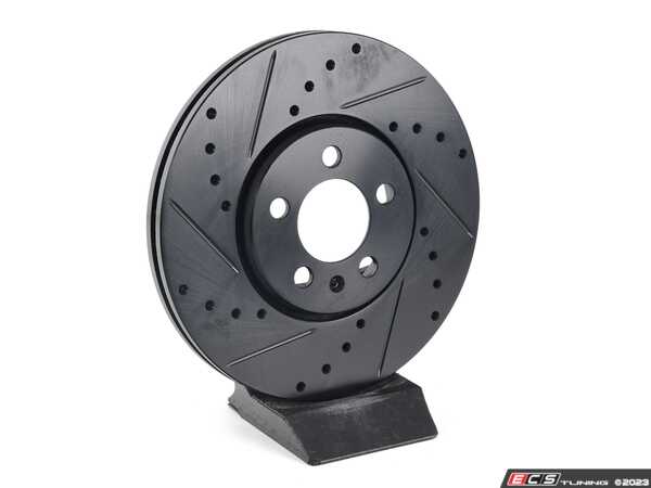 ECS - 6R0615301D-XS-L - Front V5 Drilled & Slotted VAG Brake Rotor ...