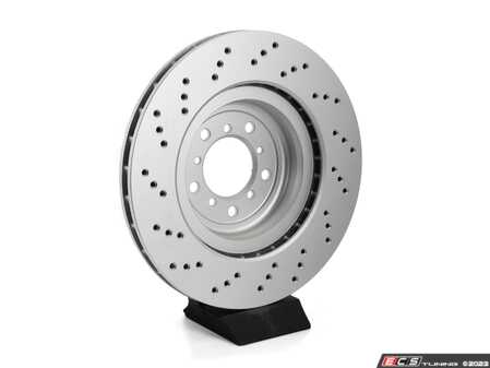 ECS - 34112283802-X-R - Front V5 Drilled BMW Brake Rotor - Right ...