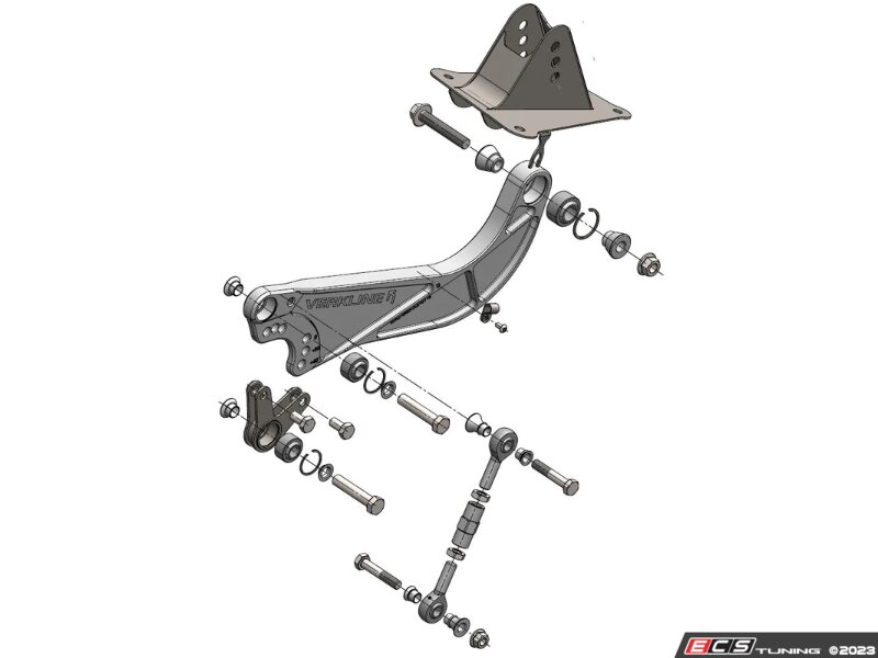 Verkline - WAS-040 - Adjustable Spherical Rear Trailing Arm Kit