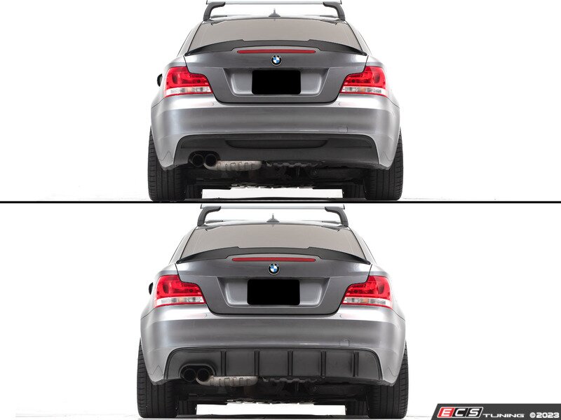 ECS - 040790LA01-02 - E8x M-Sport Rear Diffuser - Textured Black