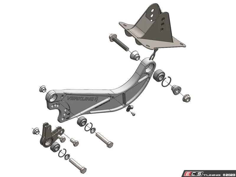 Verkline - WAS-041 - Adjustable Spherical Rear Trailing Arm Kit