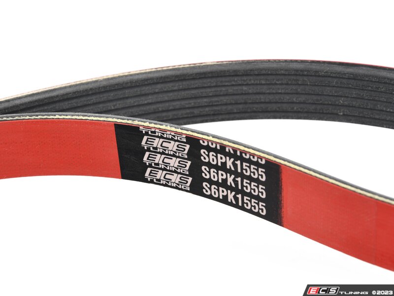 ECS - 6PK1555 - ECS Red Kevlar Accessory Belt - Water Pump/Alternator