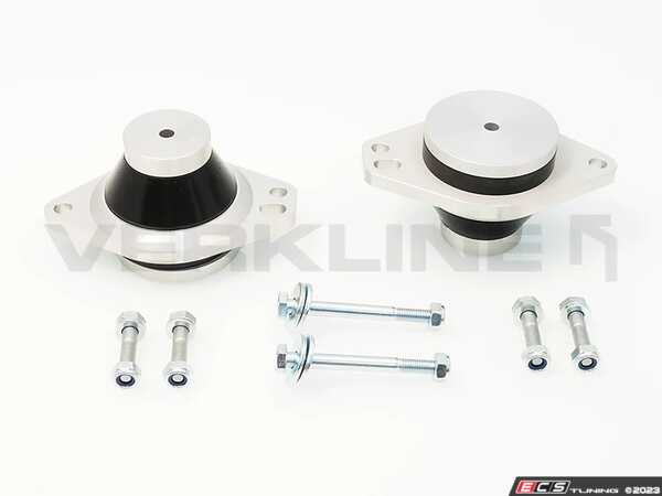 Verkline - ELA-001-85 - Polyurethane Front Engine Mounts - Black (Track)