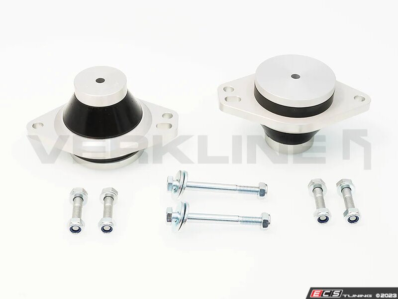 Verkline - ELA-001-85 - Polyurethane Front Engine Mounts - Black (Track)
