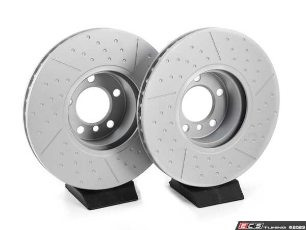 ECS - 34106797602-DS - Front V5 Dimpled & Slotted Brake Rotors - Set ...