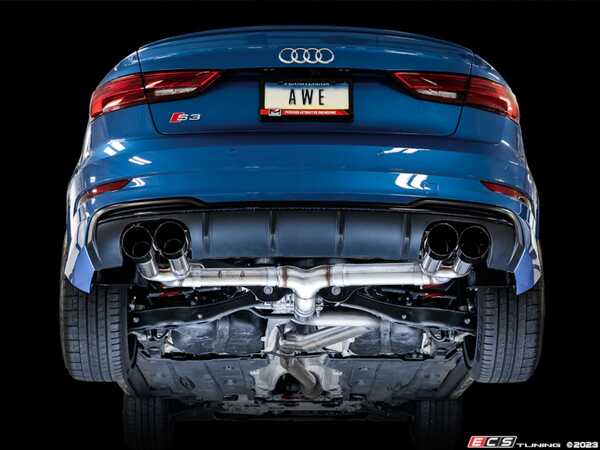 AWE - AWE8VS3TK - AWE Track Edition Exhaust System - Audi 8V S3