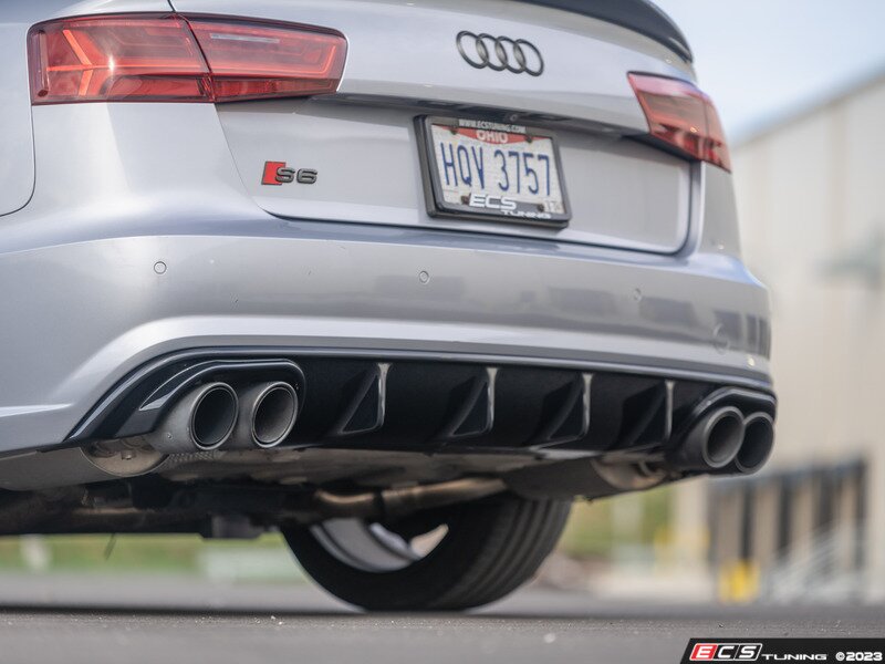 ECS - 049299LA01-01 - Audi C7.5 A6 S-Line/S6 Rear Diffuser - Gloss Black