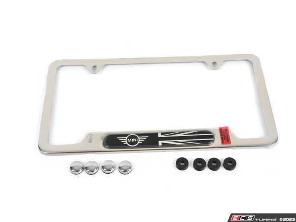 Genuine MINI - 51805A5CFB3 - MINI Black Jack/Wings License Plate Frame ...