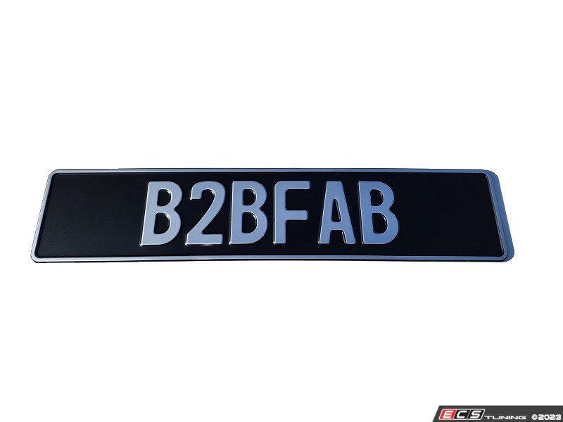 B2BFAB - B2BFABEPBS - B2BFAB European License Plate - Black/Silver