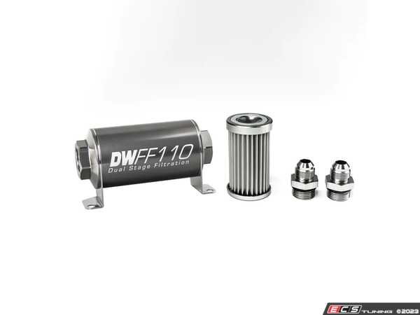 DeatschWerks - 8-03-110-005K-8 - 8AN 5 Micron Universal Inline Fuel Filter