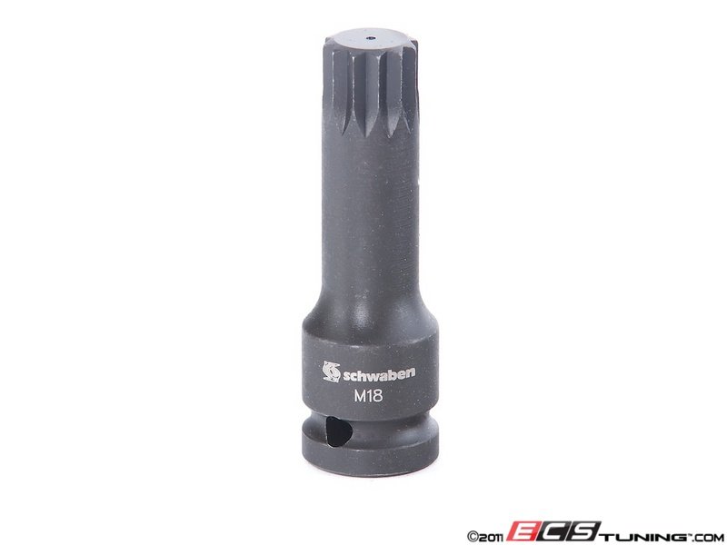 Schwaben - is-12m18 - M18 Triple Square Extended Reach Socket, 1/2" Drive