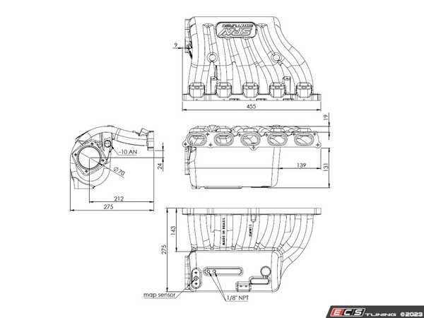 SPA Performance - TINW1101 - 2.5L 5 Cylinder 20V 07K Cast Aluminum Intake Manifold