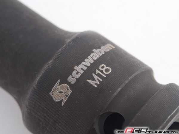 Schwaben - is-12m18 - M18 Triple Square Extended Reach Socket, 1/2" Drive