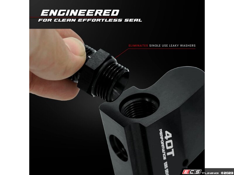 40T Performance - E85-BPM-6-8AN - Ethanol Sensor Bypass Mount Upgrade