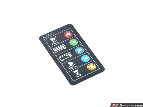 Genuine BMW - 71219323528 - NOTICE LABEL FOR POWER SOCKE (71-21-9-323-528)