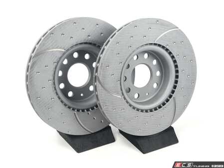 EBC - GD1386 - Front Slotted & Dimpled Brake Rotors - Pair (312x25)