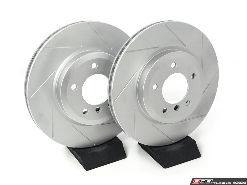 ECS - 1166071SLGMTLRA - Front Slotted Brake Rotors - Pair (325x25)