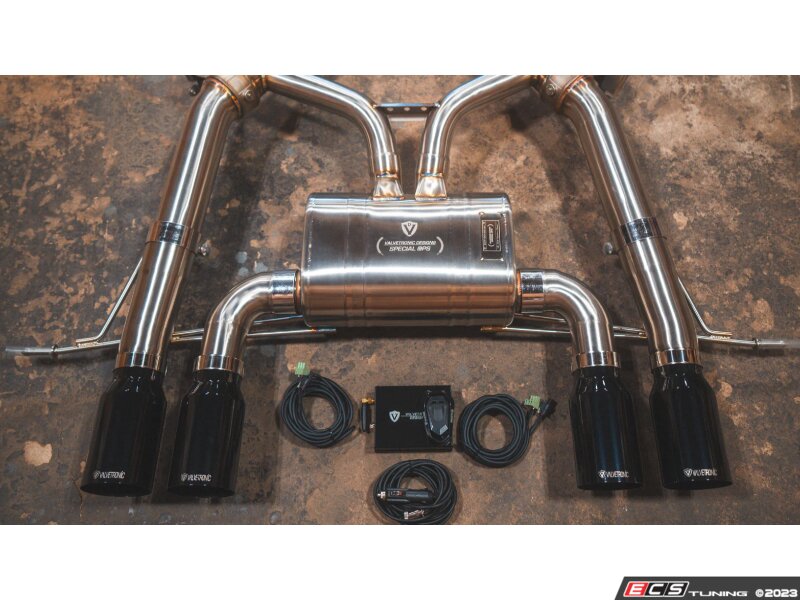 Valvetronic Designs - BMWG87M2AXLTIBLK - M2 Valved Sport Exhaust System ...
