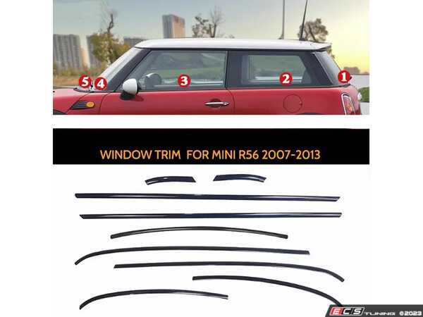 Bremmen Parts - 51337146091 - MINI Waistline| Beltline Piano Black Full ...