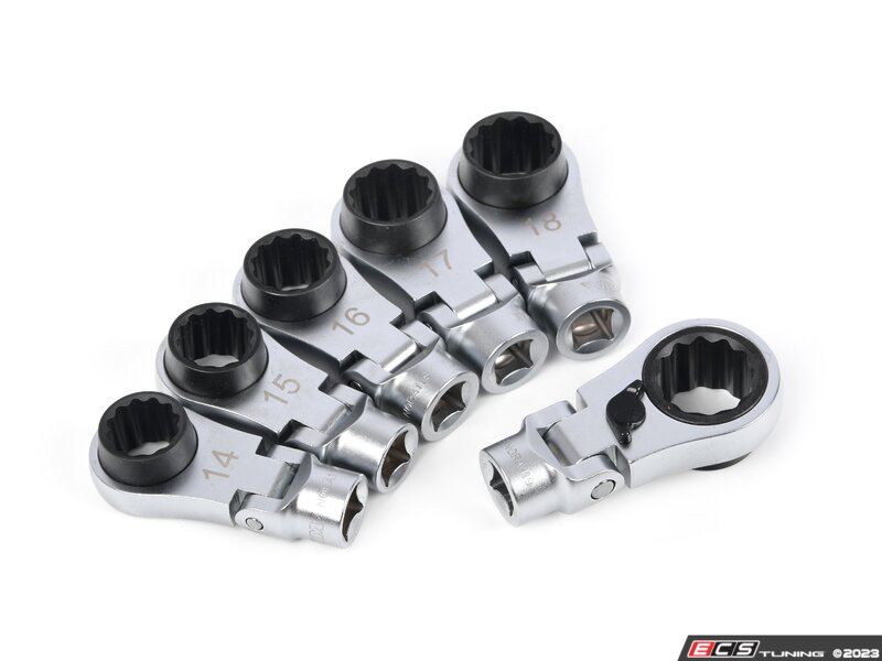 VIM Tools - NORA150XL - 6 Piece 12-Point Nano Flex Offset Ratcheting ...