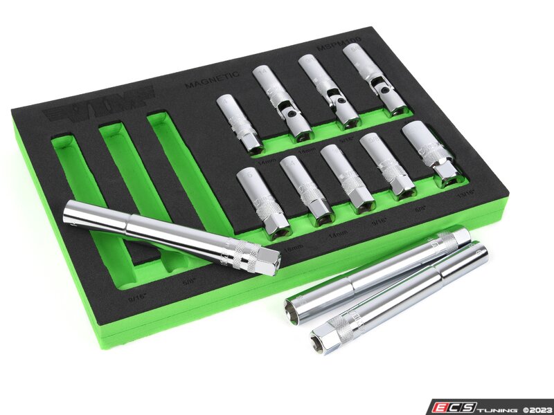 VIM Tools - mspm100 - 12 Piece 3/8" Drive Magnetic Spark Plug Master Set