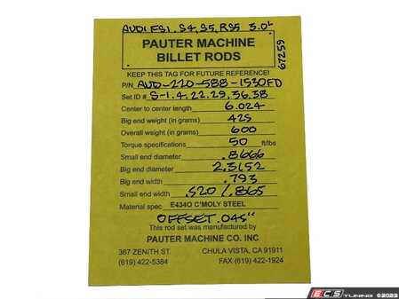 034Motorsport - 034-202-D003 - Bottom End Engine Upgrade Package ...