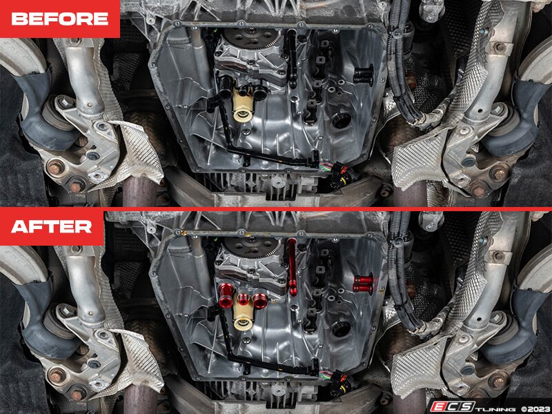 ECS News - B8 S4/S5 C7 S6/S7 DL501 DSG Billet Aluminum Oil Pipes