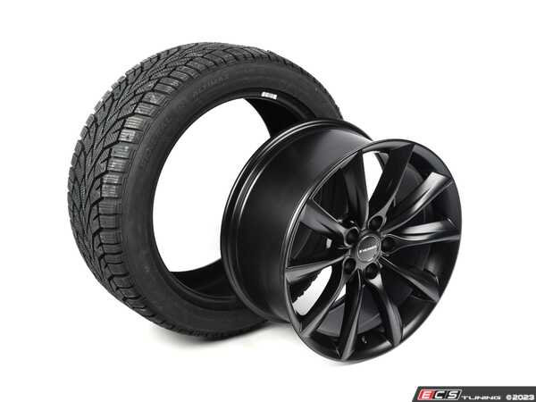 EVANNEX - evx18winterKT - 18x8.5 Turbine Winter Wheel Package - Satin ...