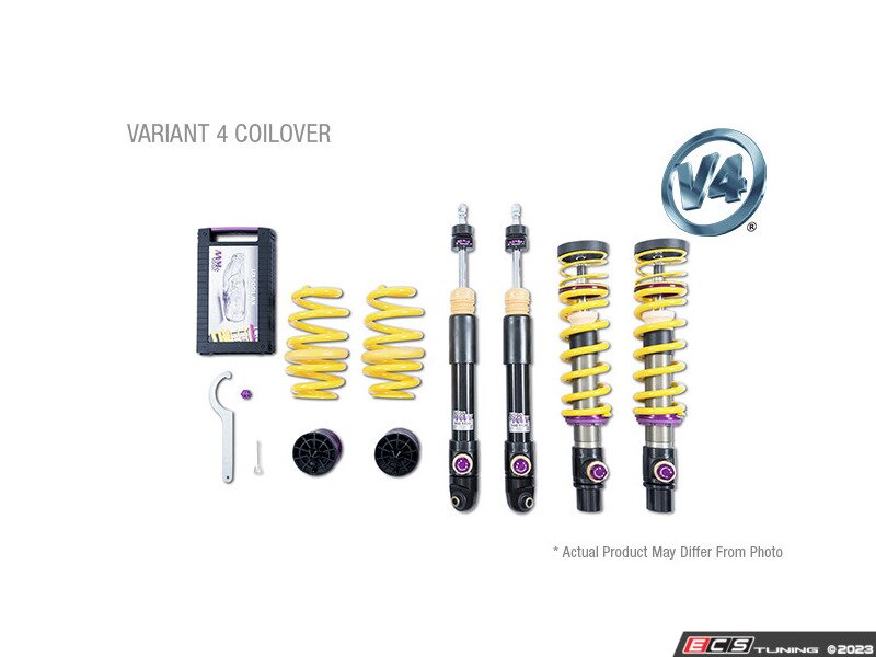 KW Suspension - 3A771090 - KW V4 Coilover Kit Bundle - Porsche 911 (992 ...