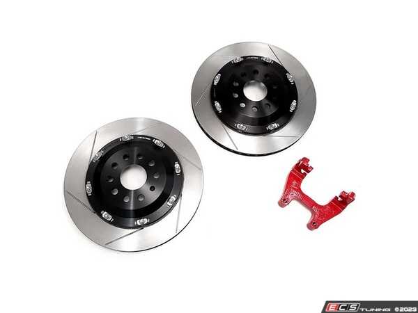 Neuspeed - 99.10.49R - Rear Slotted 2-Piece Floating Brake Rotors Upgrade Kit - 350mm - Red