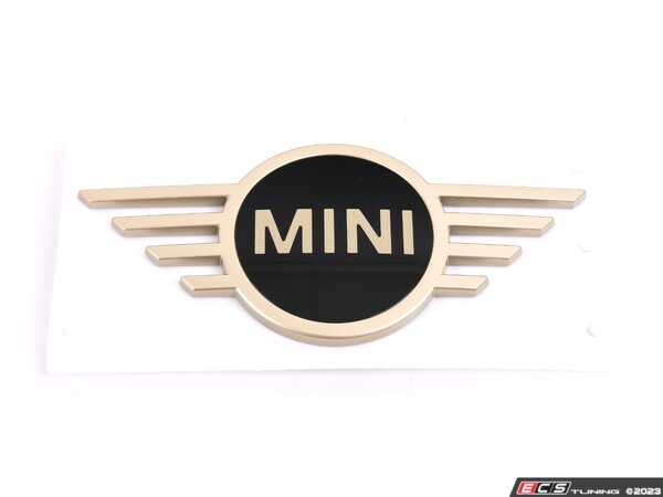 Genuine MINI - 51145A32482 - Trunk Emblem - Silver (51-14-5-A32-482)