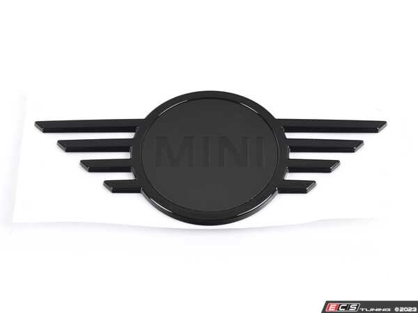 Genuine MINI - 51145A34129 - Hood Emblem Piano Black "Black Line" (51 ...