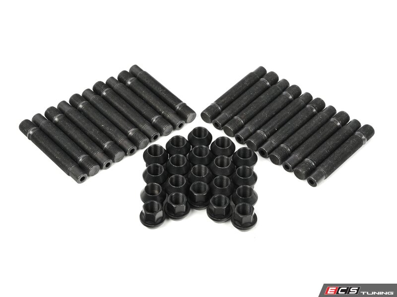 APEX Wheels - HW-APX-M14125-90 - APEX 90mm M14 BMW 5 Lug Hex Head Stud Kit - Black