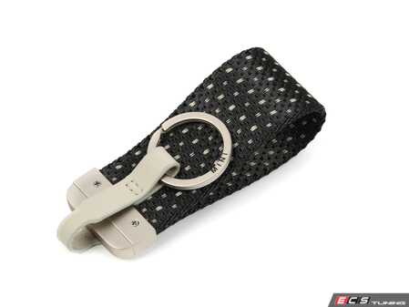 Genuine MINI - 82205B30D97 - MINI Lanyard Key Ring - Black/Light Tan ...
