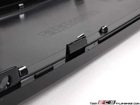 Genuine Volkswagen Audi - 4L0807287T94 - Front Plate Filler - Glossy Black