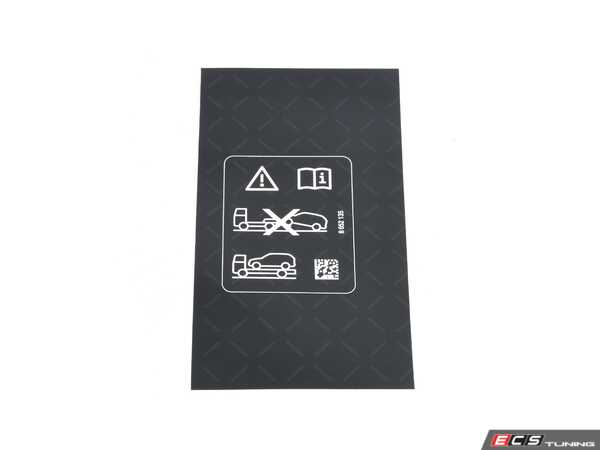 Genuine BMW - 71228652135 - LABEL "TOWING" (71-22-8-652-135)