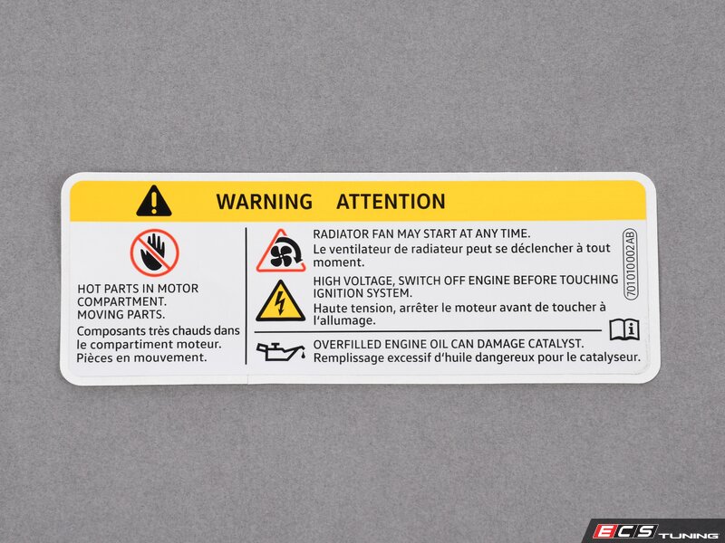 Genuine Volkswagen Audi - 701010002AB - STICKER (701 010 002 AB)