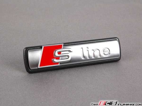 Genuine Volkswagen Audi - 4F0853736A2ZZ - "S-Line" Grille Badge (4F0 ...