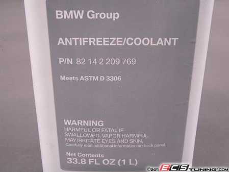 Genuine BMW - 82142209769 - Coolant/Antifreeze - 1 Liter (82-14-2-209-769)