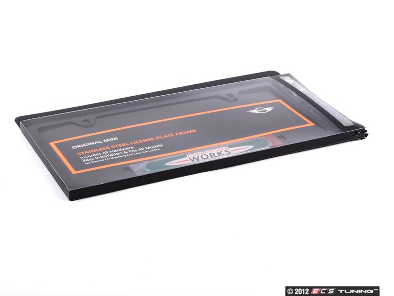 Genuine MINI - 51805A5CFA7 - MINI JCW Logo License Plate Frame - Black ...