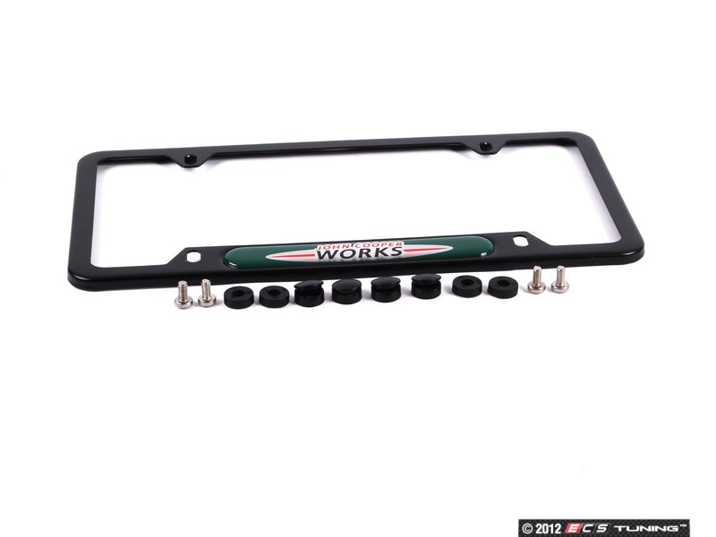 Genuine MINI - 51805A5CFA7 - MINI JCW Logo License Plate Frame - Black ...