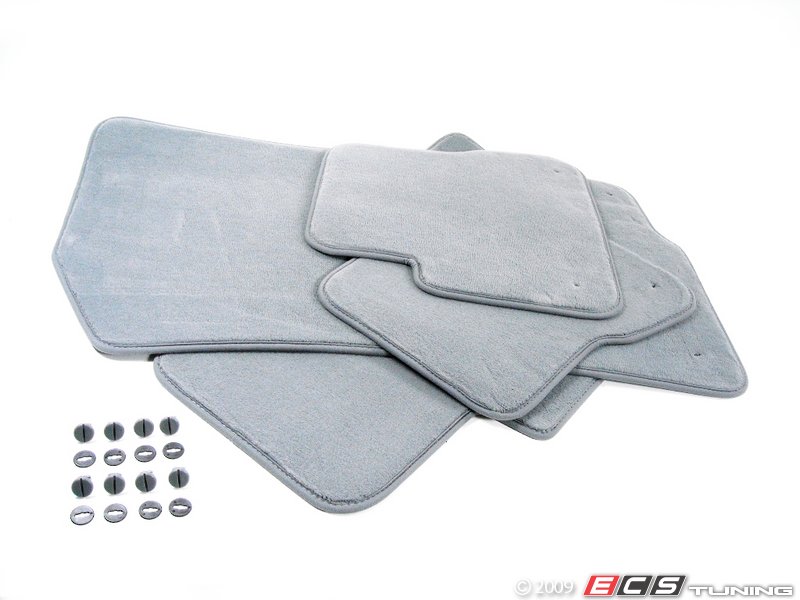 Genuine BMW - 51477007314 - Carpeted Floor Mat Set - Gray (51-47-7-007-314)