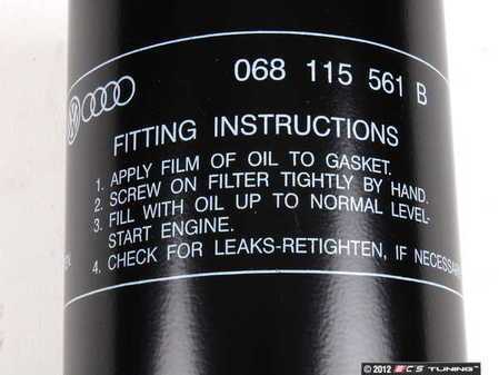 Genuine Volkswagen Audi - 068115561B - Oil Filter - Pack Of 10 (068 115 ...