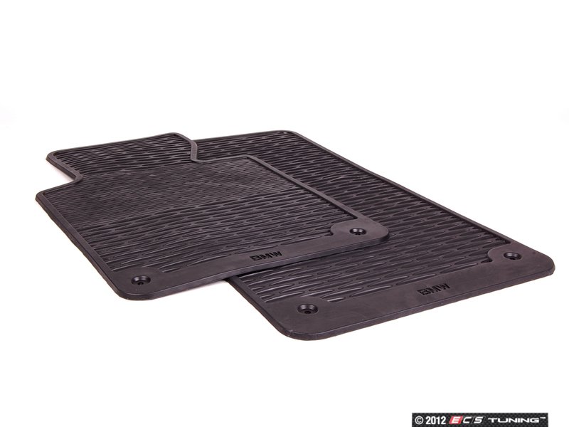 Genuine BMW - 82559408540 - Black Rubber Floor Mats - Front (82-55-9 ...