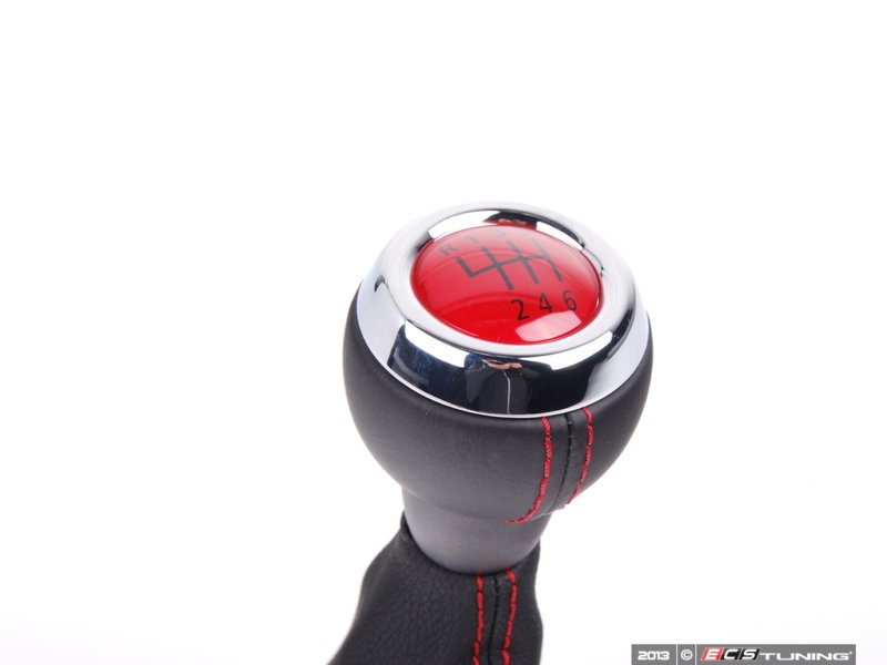 Genuine MINI - 25117638583 - JCW GP2 Shift Knob W/ Boot - Black / Red ...